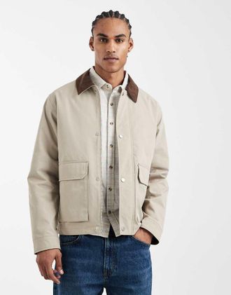 Jack & Jones Barn Jacket in Beige-Neutral