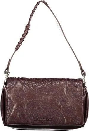 Desigual Sac bandouli&egrave;re cachemire emboss&eacute; - Femme - Sacs - Brun - Taille: ONE Size