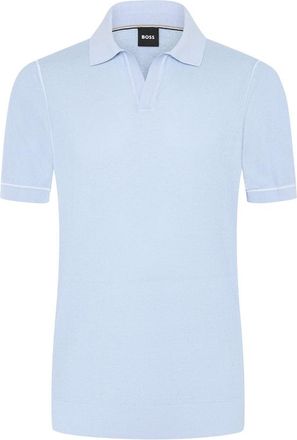 HUGO BOSS Glattes Poloshirt aus einem Baumwolle-Lyocell-Mix in