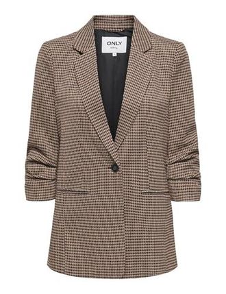 Only Onllettie Life Blazer 3/4 Check TLR, Chocolat, 36 Femmes