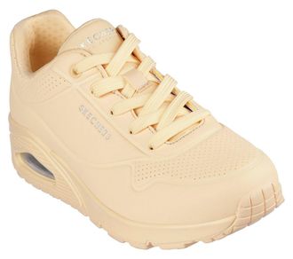 Skechers Sneaker SKECHERS Street Uno - Stand on Air, Damen, Gr. 35, gelb (hellgelb), Lederimitat, Schuhe Sneaker, Freizeitschuh, Halbschuh, Schn&uuml;rschuh mit Mem