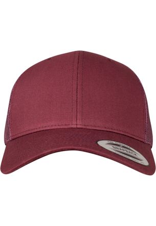 Flexfit Unisex Retro Trucker Cap, Klassische Trucker Cap mit Mesh-R&uuml;ckseite, one Size, Maroon