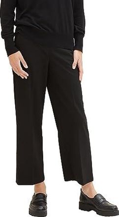 Tom Tailor 1039594 Pantalon Droit Mia, 14482-Deep Black, 44W x 28L Femme