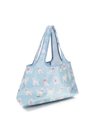 Fiorucci Womens Poodle Hobo Shoulder Bag Light Blue Pvc