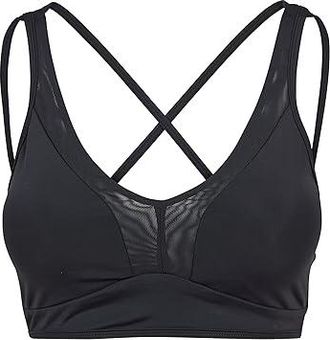 Urban Classics Ladies Tech Mesh Crossback Bra Soutien-Gorge de Sport, Noir (00007), S Femme