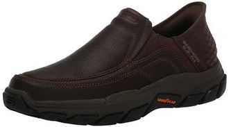 Skechers Homme Respected-Elgin 204810 Mocassin, Dark Brown Leather, 40 EU Large