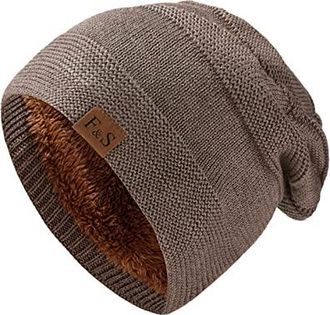 Generic Bonnet tricot&eacute; pour femme - Coupe-vent et froid - Avec protection doreille, kaki, M