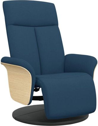 vidaXL Vidaxl - Fauteuil inclinable avec repose-pieds bleu tissu