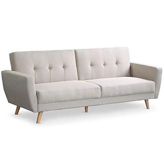 Menzzo Refresha Sofa, Stoff, Beige, 220