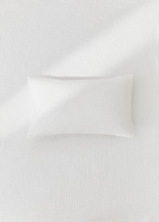 Mango Taie doreiller berceau en tissu gaze blanc cass&eacute; - Home - 30x50cm - MANGO HOME