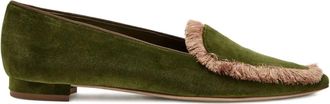 Manolo Blahnik Agofran Loafer mit Fransen - Grün