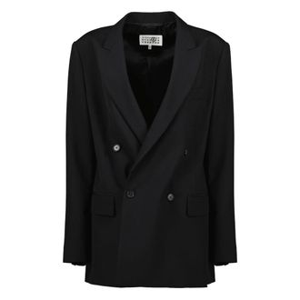 Maison Margiela Femme, Vestes, Noir, Taille: 38 FR Blazer Agrafe