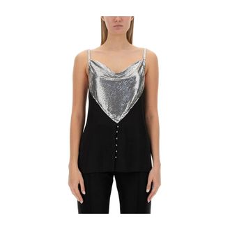 Paco Rabanne &Auml;rmelloses Top mit einzigartigem Design - - Tops - Damen - Mehrfarbig - S