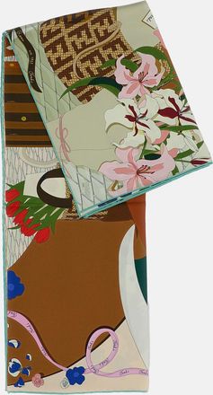 Fendi Foulard Mit Fendi Floralmuster