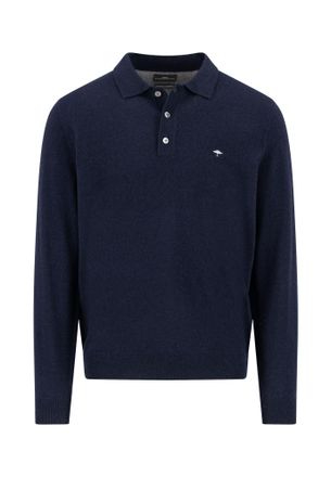Fynch-Hatton Strickpolo aus Merino-Kaschmir mit Polokragen Navy / 3XL