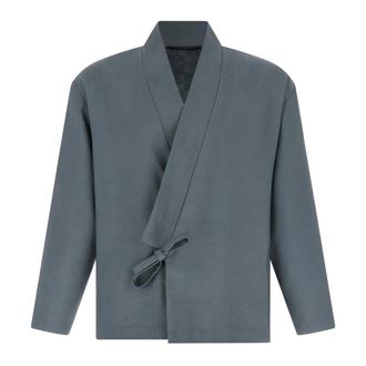 Kenzo Kimono Jacke aus Viskose und Wolle - - Jackets - Herren - Grau - M