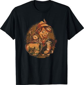 Disney Pinocchio, Jiminy Cricket, Figaro and Cleo T-Shirt