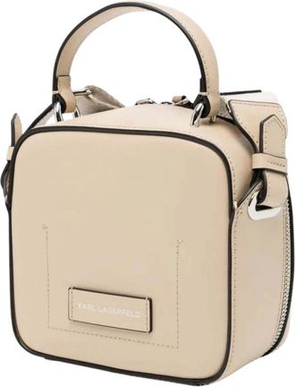 Karl Lagerfeld Femme, Sacs, Beige, Taille: ONE Size K/Circle Perforated Crossbody Bag