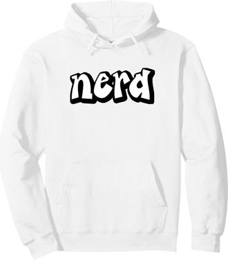 BDAZ Nerd Graffiti Schwarz Wei&szlig; Schriftzug Lustig Pullover Hoodie