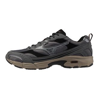 Mizuno MXR Blockfarben Sneaker f&uuml;r Herren (Eisentor Grau/Silber/Syrah Rot)