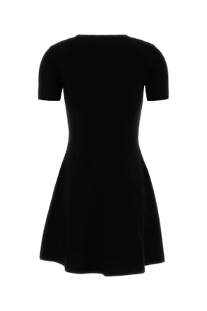 Valentino Garavani Womens Black Viscose Blend Mini Dress Neroavorio Polyester