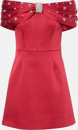 Rebecca Vallance Verziertes Minikleid Carmella aus Satin