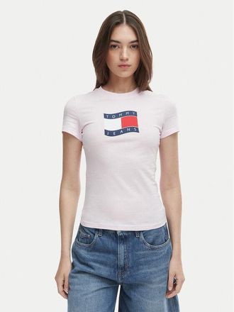 Tommy Jeans T-Shirt DW0DW22781 Rosa Regular Fit