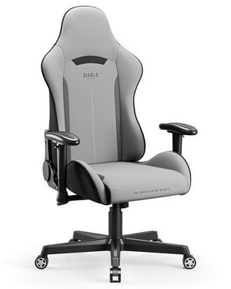Diablo Chaise Gaming X-Starter | Fauteuil Gamer Siege de Bureau Ergonomique Rev&ecirc;tement en Tissu, Accoudoirs R&eacute;glables, M&eacute;canisme Dinclinaison | Chaise Ergono