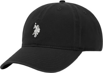 U.S.Polo Association Us Polo Assn. Casquette de Baseball en Coton réglable, Bord courbé avec Logo brodé Petit Poney, Noir, Taille Unique (Lot de 6) Homme