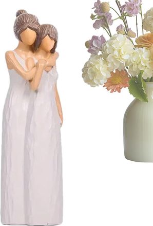 Generic Mutter-Tochter-Statue - Handbemalte Umarmungsfiguren, Mutter-Tochter-Skulptur | Mutter- und Tochter-Figur, Geschenk für Weihnachten, Muttertag, Ernted