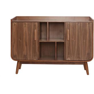 Miliboo Miliboo - Buffet vintage en bois fonc&eacute; noyer 2 portes L122 cm hallen