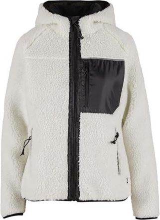 Brandit Women Teddyfl. Jacket Hood 15Y, Farbe: white, Gr&ouml;&szlig;e: L