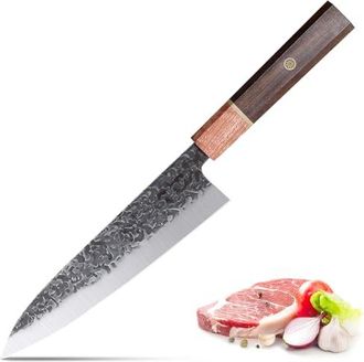 Plys Couteau Japonais Couteaux de Cuisine: Professionnel 20cm Gyuto Couteau Acier Inoxydable Manche Ergonomique