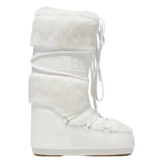 Moon Boot Femme, Chaussures, Blanc, Taille: 42 EU Icone Faux Fur Bottes dHiver Blanc Cass&eacute;