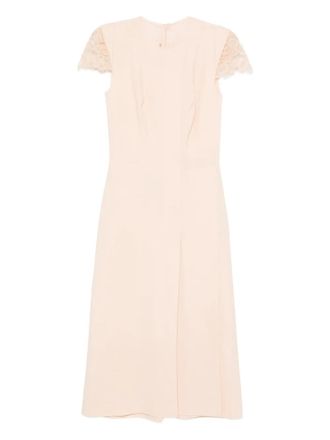 Ermanno Scervino robe évasée à bords contrastants - Rose