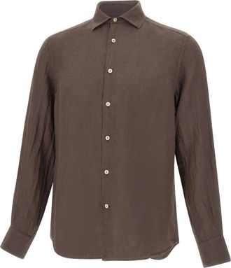 MC2 Saint Barth Homme, Chemises, Brun, Taille: XL Pamplona Linen Shirt
