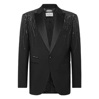 Philipp Plein Wool Blazer Lord Fit - - Jackets - Herren - Schwarzk - 3XL
