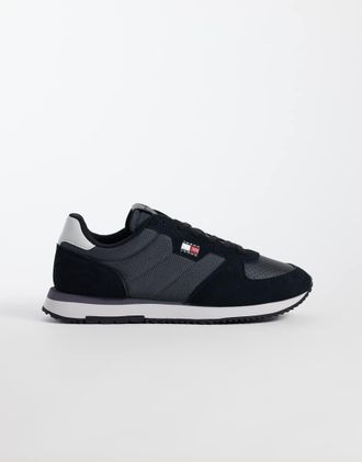Tommy Jeans Bowie Sneaker aus echtem Wildleder in Schwarz