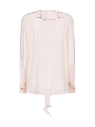 Max Mara Womens Blouse Mstepica Pink Silk Shirt