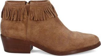 Duccio del Duca Femme, Chaussures, Brun, Taille: 37 EU Bottines Texanes &agrave; Franges