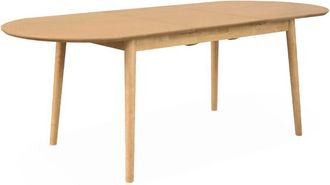 Sweeek Sweeek - Table &agrave; manger extensible naturelle ovale Lisa 6 &agrave; 8 places. 160 &agrave; 210cm