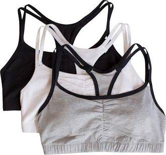 Fruit Of The Loom Fruit of The Loom - Lot de 3 Soutiens-Gorge de Sport en Coton pour Femme - Multicolore - 100