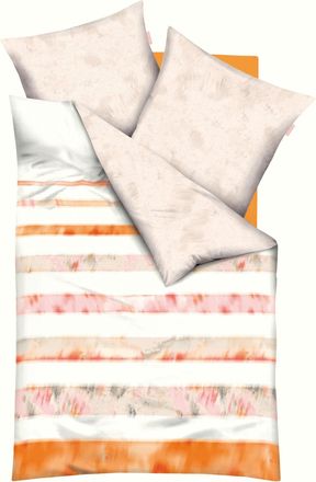 Kaeppel Must Have Mako Satin Zoom Bettw&auml;sche Gr&ouml;&szlig;e 135x200+80x80 cm Farbe Mandarine