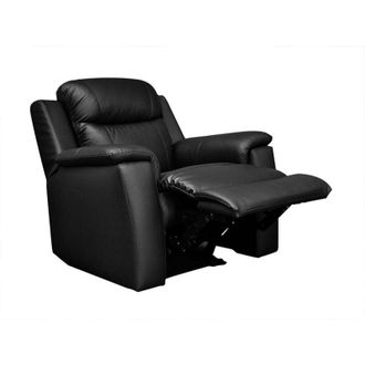 Vente-Unique Vente-unique - Fauteuil relax evasion en cuir - Noir