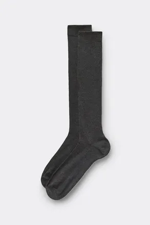 Calzedonia Lange Herrensocken Aus Elastischer Baumwolle Grau