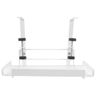 Angoily STOBAZA Untertischregal mit Klemme aus Kohlenstoffstahl Kabelmanagement Ablage Wei&szlig; Verstellbarer Aufbewahrungskorb f&uuml;r Schreibtisch B&uuml;ro und Homeoffi