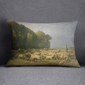 Bonamaison Le Jardin du Lin Kissenhüllen, Cotton, Mehrfarbig, 45x45