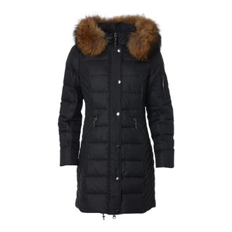 Danwear Luxus Daunenjacke mit Waschb&auml;rfell - - Coats - Damen - Schwarzk - 7XL