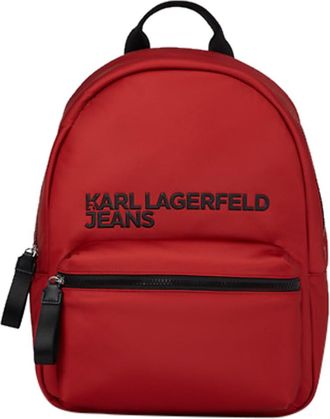 Karl Lagerfeld WomenS, Essential Nylon Backpack, Pompeian Red, One size
