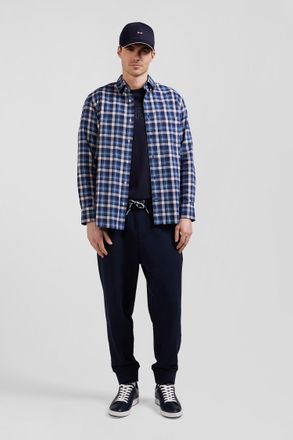 Eden Park Chemise En Coton &Agrave; Carreaux Bleus Coupe Regular